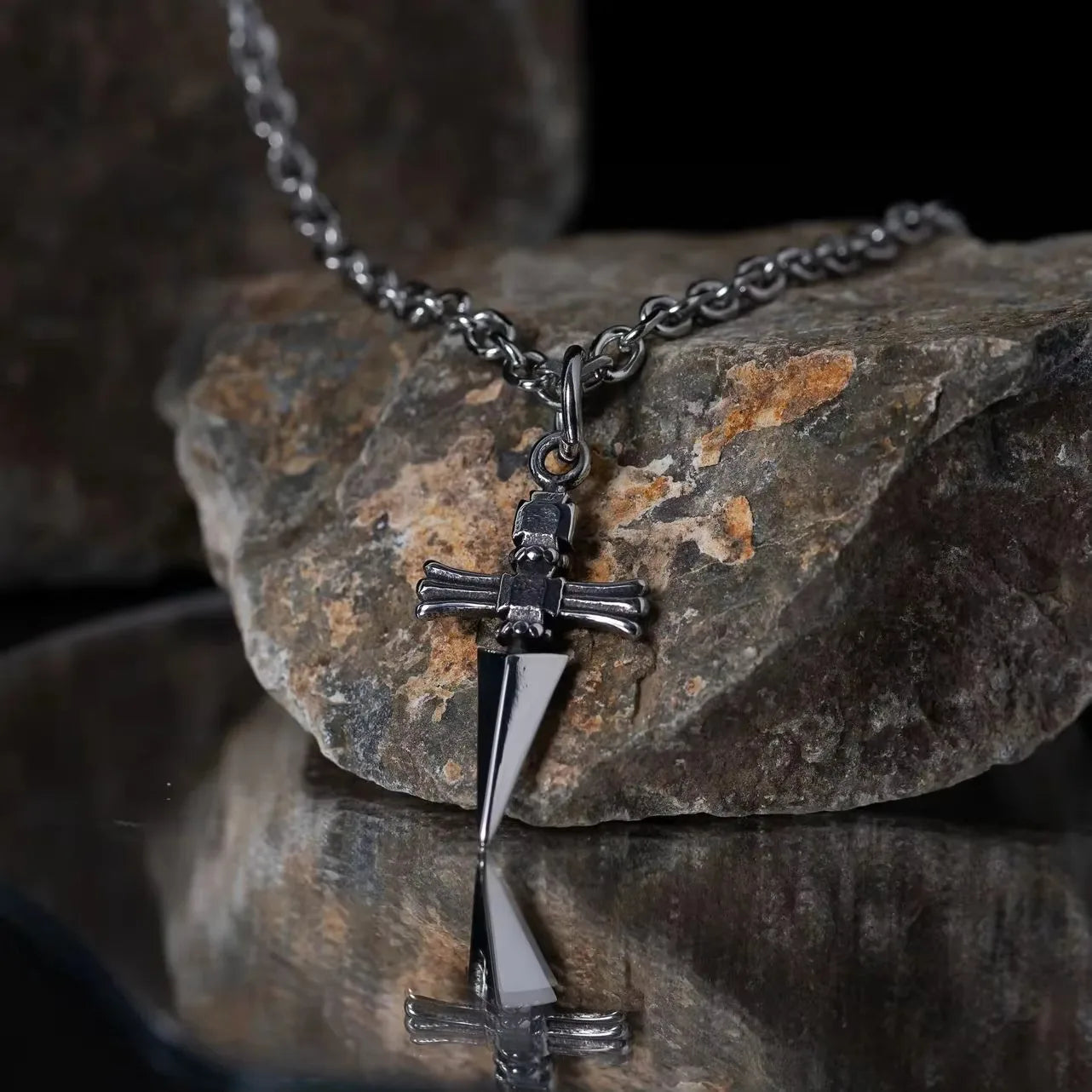 Stainless Steel Sword Cross Pendant – Taraiga